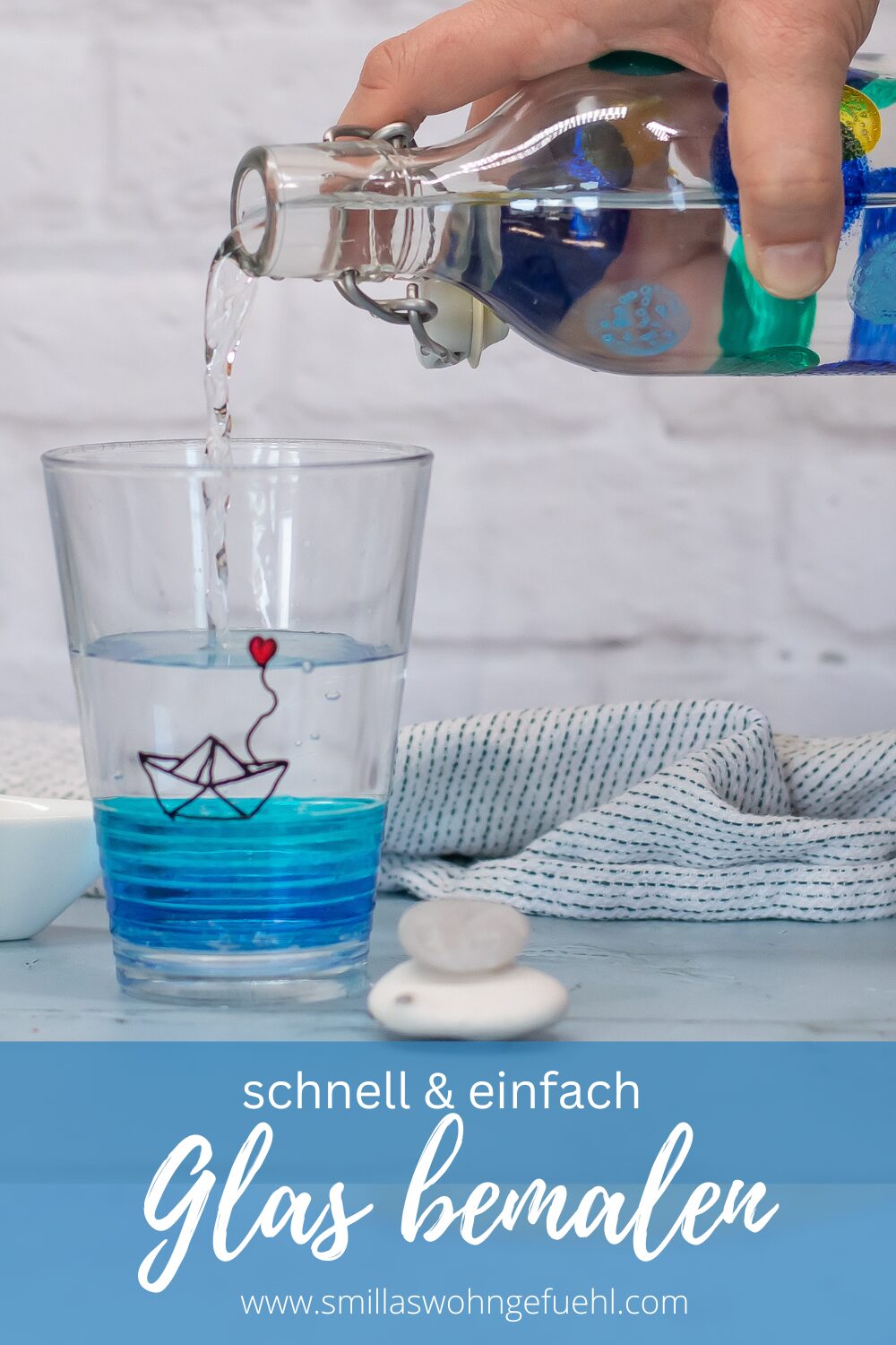 glas bemalen diy anleitung smillas Wohngefühl