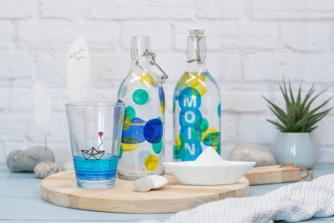 glas bemalen diy anleitung smillas Wohngefühl